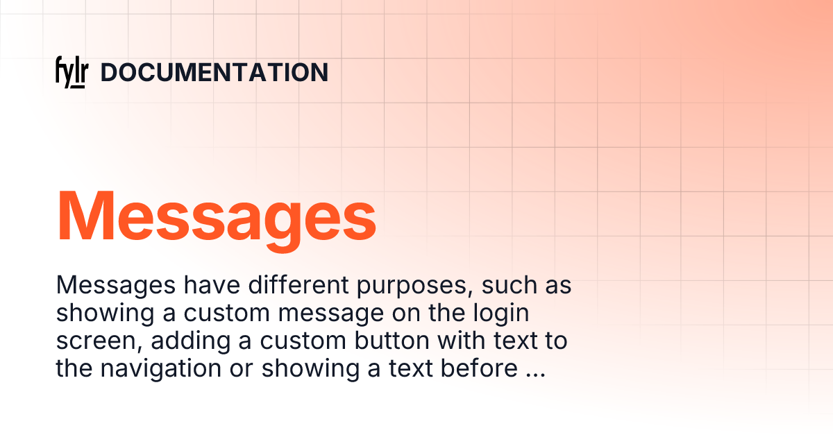 Messages | DOCUMENTATION