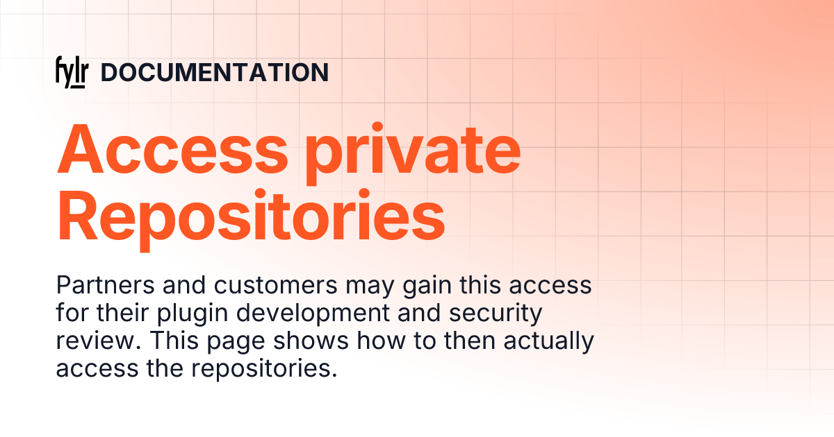Access private Repositories | DOCUMENTATION