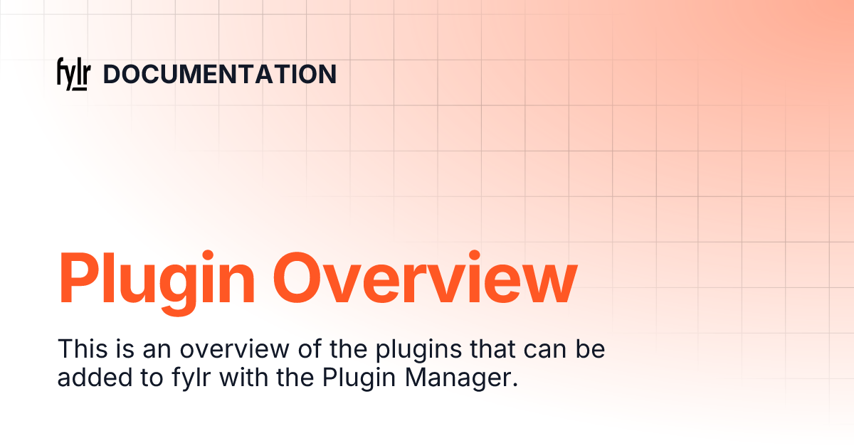 Plugin Overview | DOCUMENTATION
