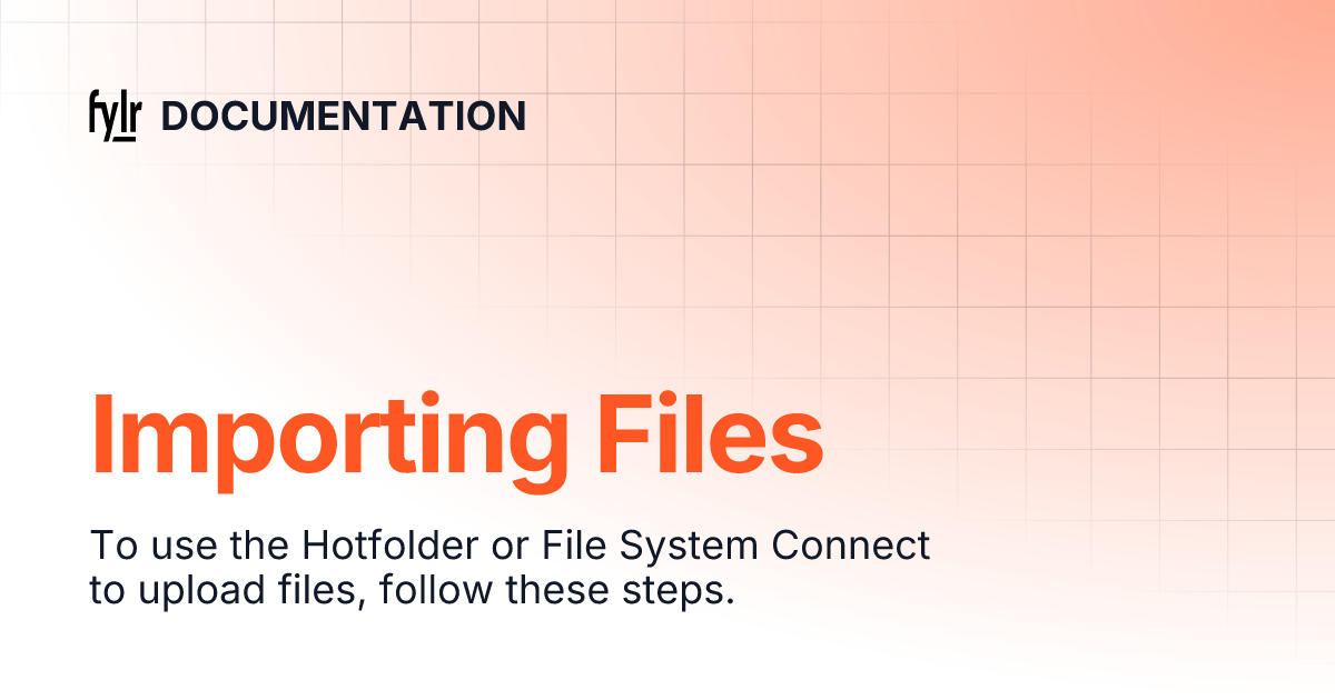 Importing Files | DOCUMENTATION