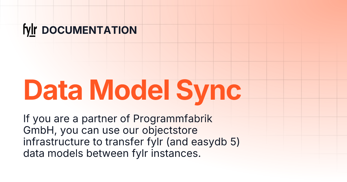 Data Model Sync | DOCUMENTATION